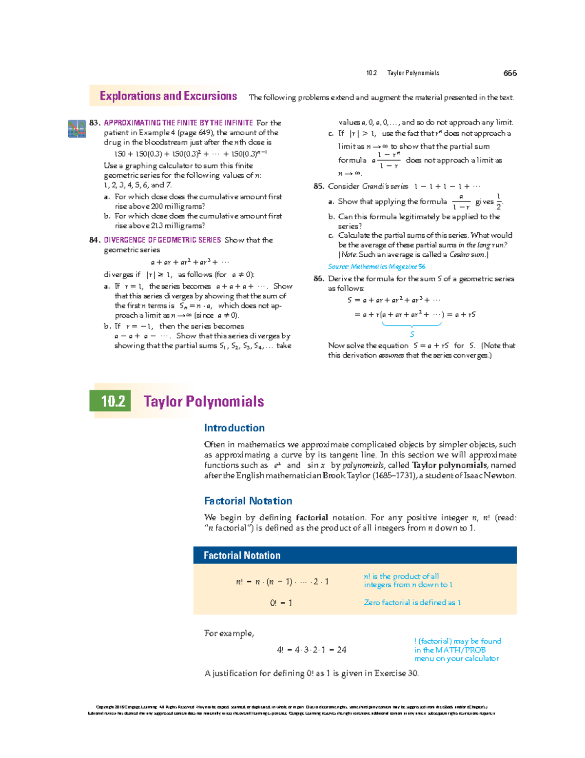 10.2 Taylor Polynomials - 10 Taylor Polynomials 655 Explorations and ...