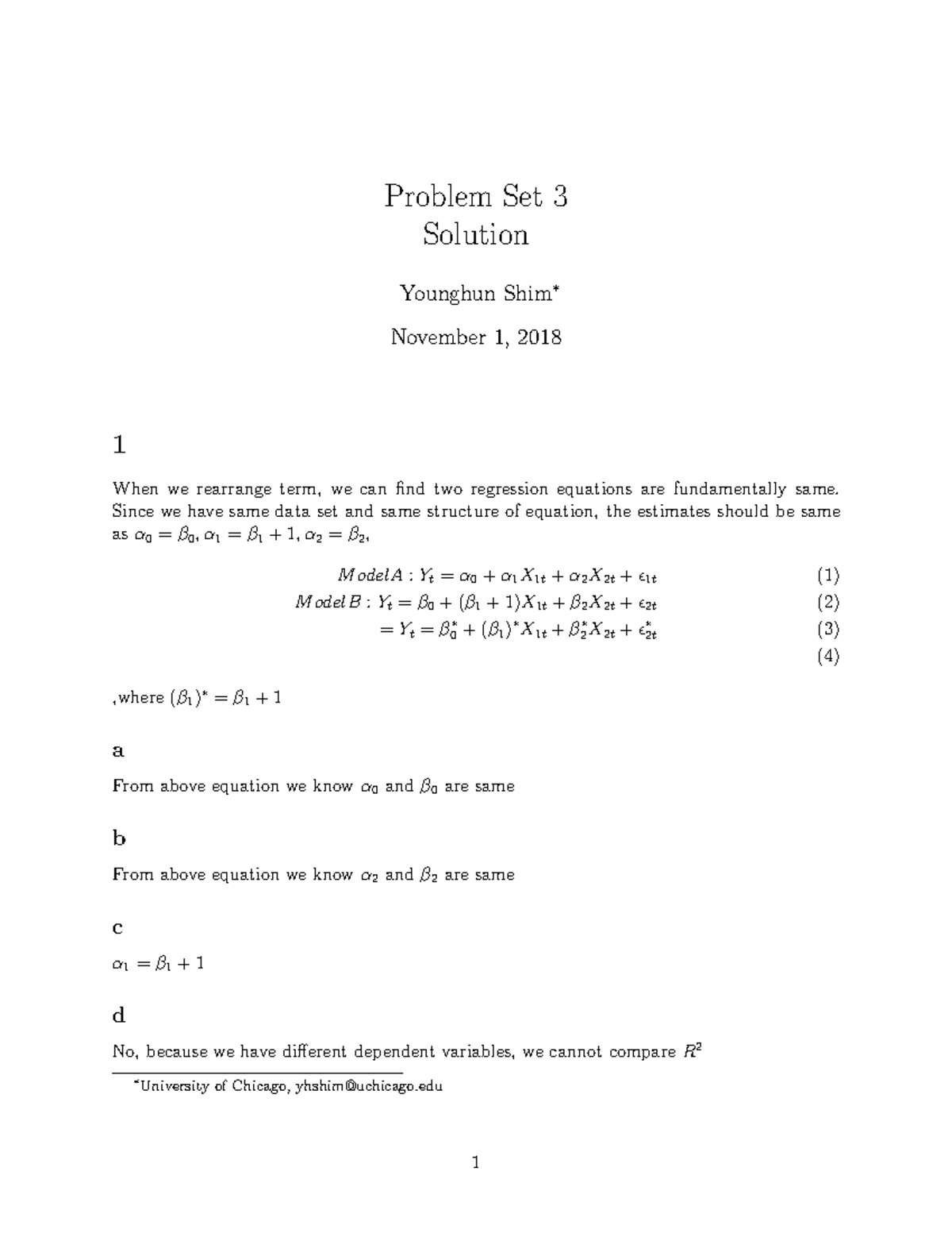 PS3 solution - Problem Set 3 Solution Younghun Shim∗ November 1, 2018 1 ...