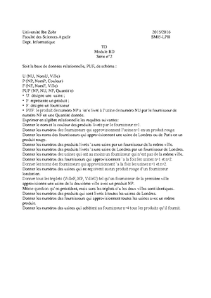 Bases Donnees 3 - La Méthode MERISE:Les modèles et la normalisation - Bases de Données - Studocu