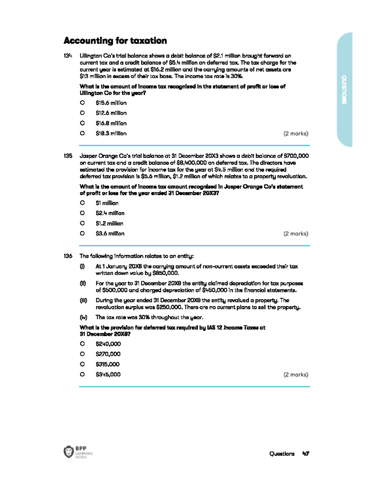 Practice Question Income Taxes - Academic English - Studocu