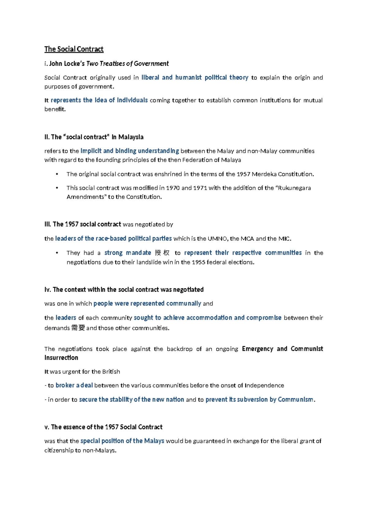 The Social Contract - John Locke’s Two Treatises of Government Social ...