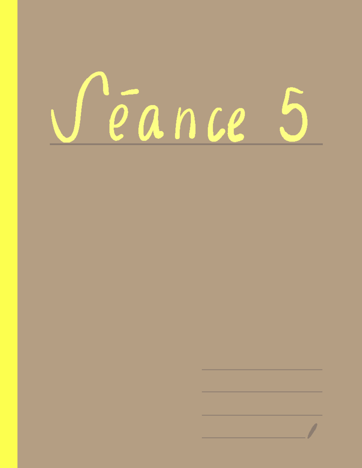 Séance 5 - 3080409 - Studocu