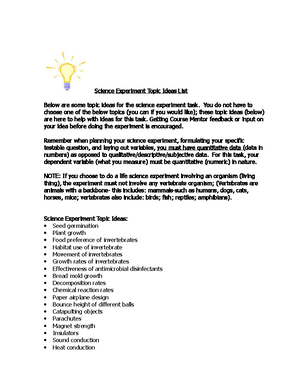 C683-Task 1 Natural Science Lab - Section I: Introduction and ...