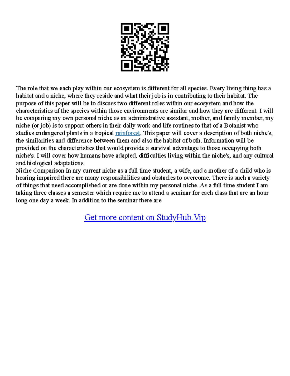 Essay On Ecosystem - The role that we each play within our ecosystem is ...