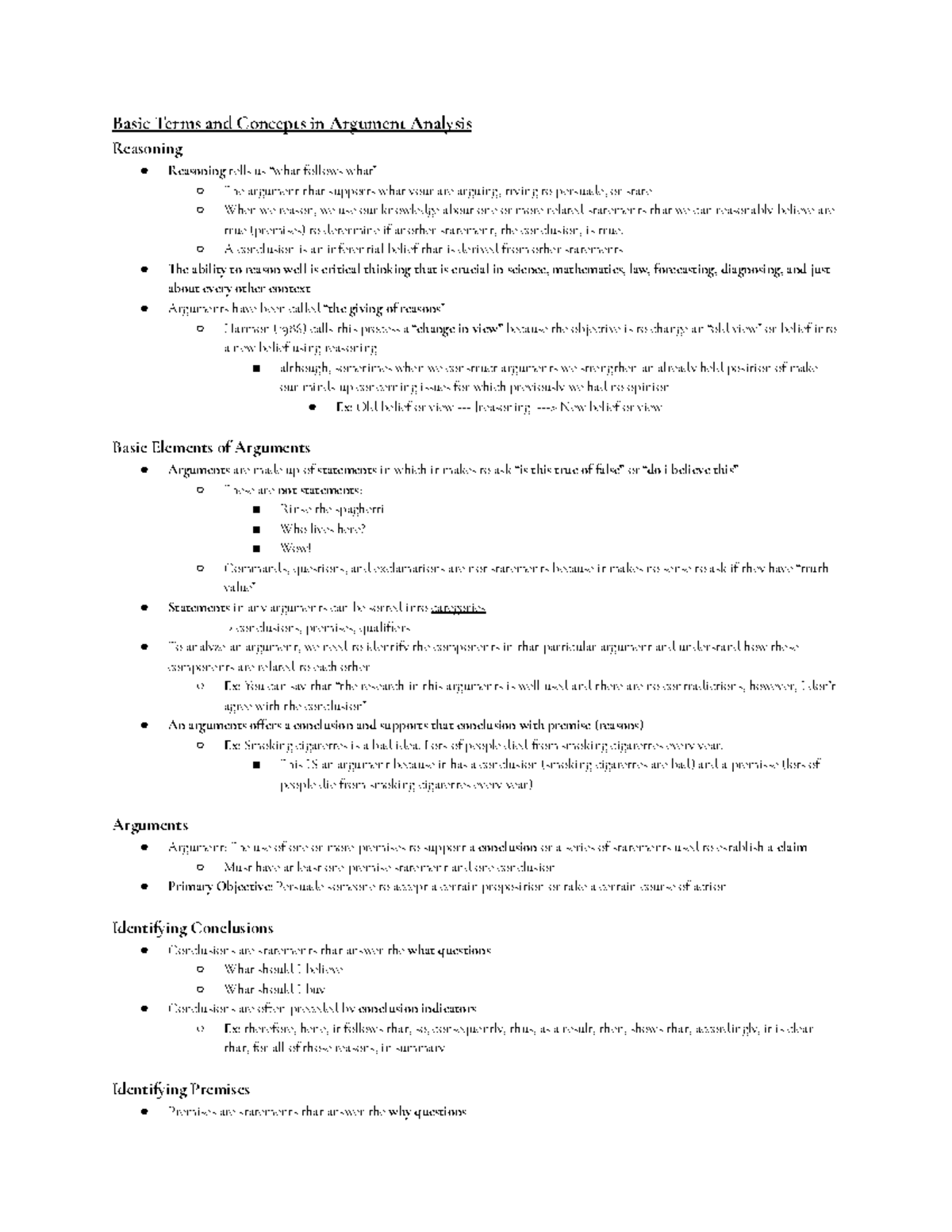 Analyzing Arguments Basic Terms And Concepts In Argument Analysis