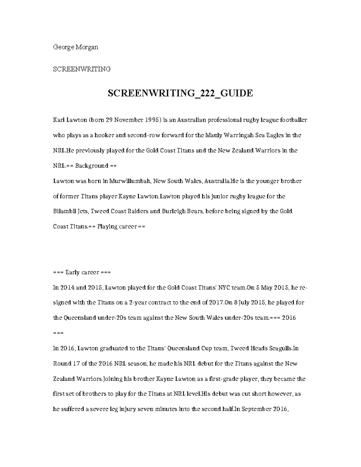 Screenwriting 222 Guide - George Morgan SCREENWRITING SCREENWRITING_222 ...