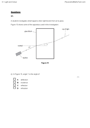Physics - Year 1 - GCSE - Studocu