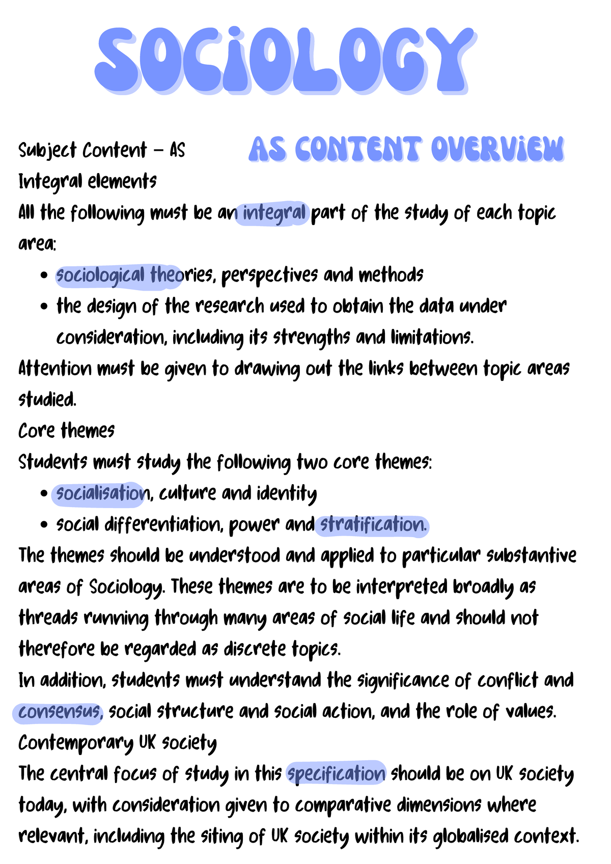 Sociology Notes - sociology sociology sociological theories ...