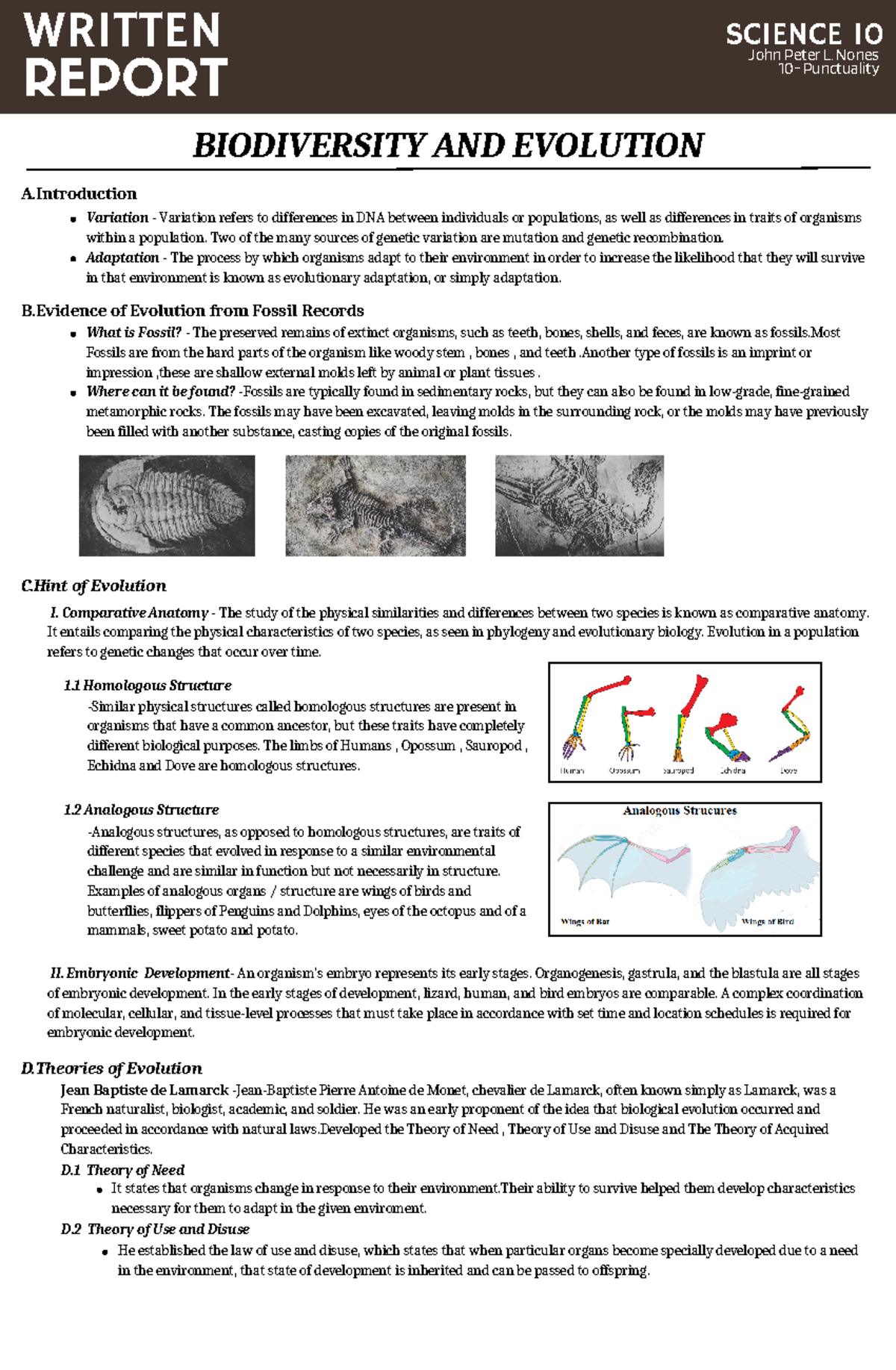 Natatas National HIGH School - WRITTEN REPORT John Peter L. Nones 10 ...