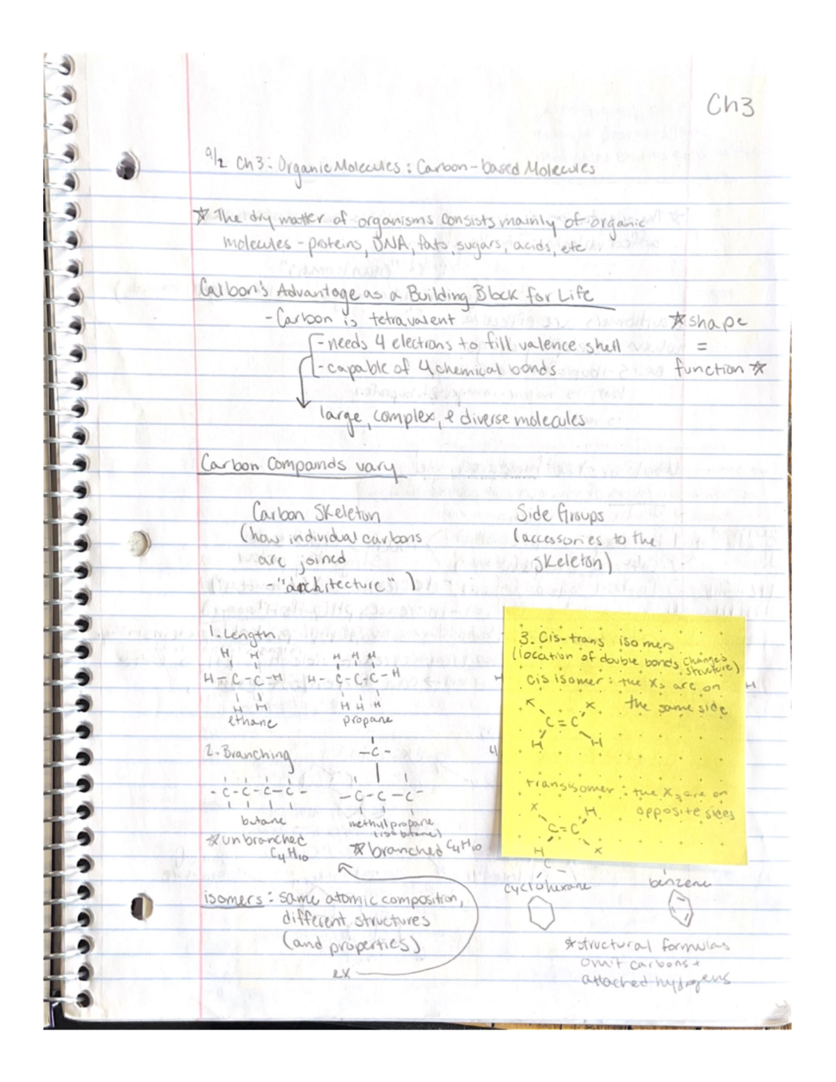 Chapter 3 Organic Molecules (Carbon-Based Molecules) - LIFE 102 - Studocu