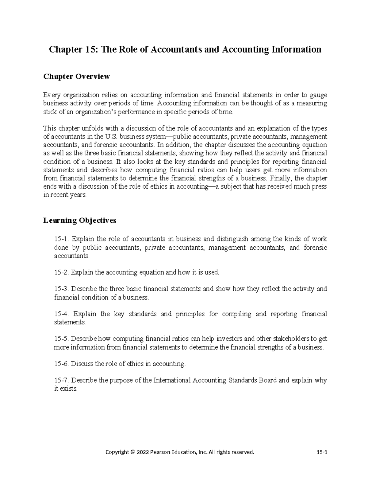 Chapter 15 - Business copy - Chapter 15: The Role of Accountants and ...