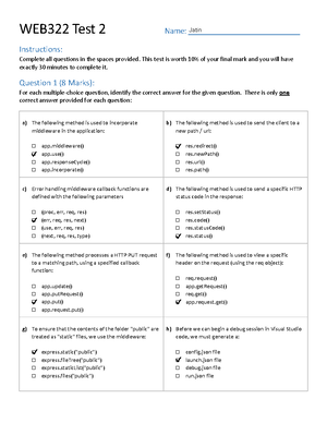 WEB222 Test 1N - TEST1 - WEB222 Test 1 – 23 Marks Instructions ...