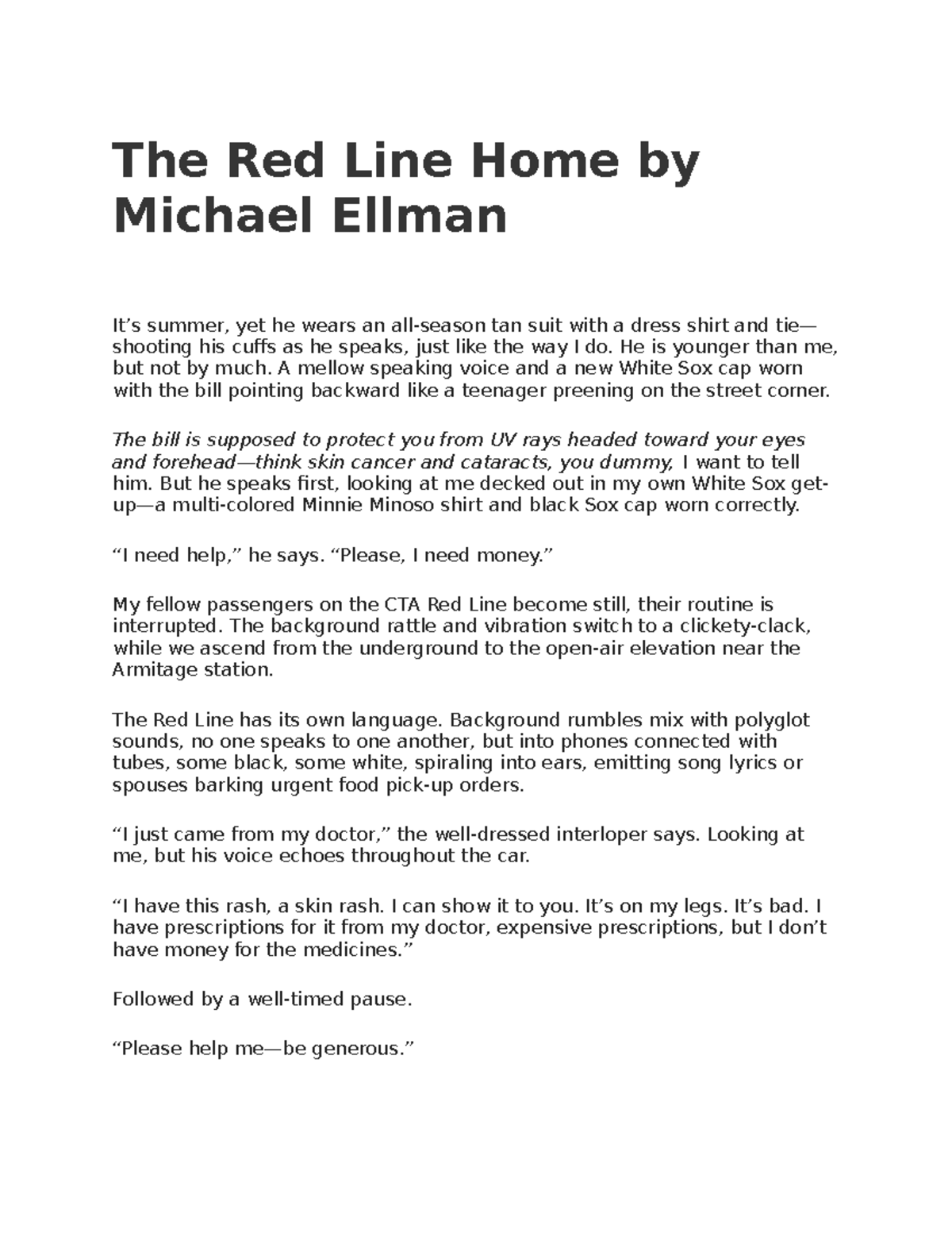 The Red Line Home by Michael Ellman - The Red Line Home by Michael ...