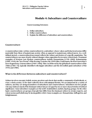 W1 - Module-001 Defining Popular Culture - Defining Popular Culture 1 ...