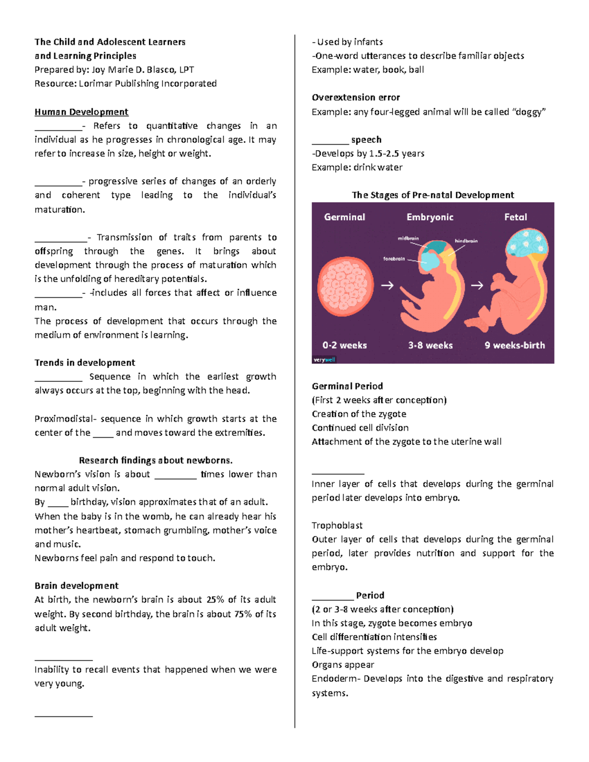 New curr cad lecture notes - The Child and Adolescent Learners and ...
