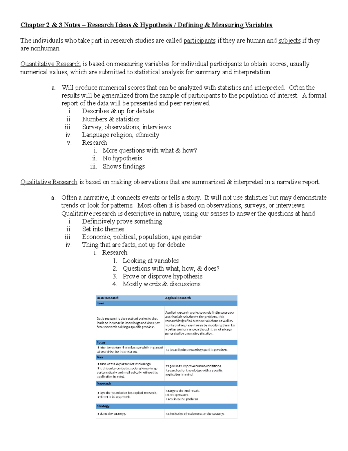 Chapter 2 & 3 Notes - Intro Experimental Methods - Chapter 2 & 3 Notes ...
