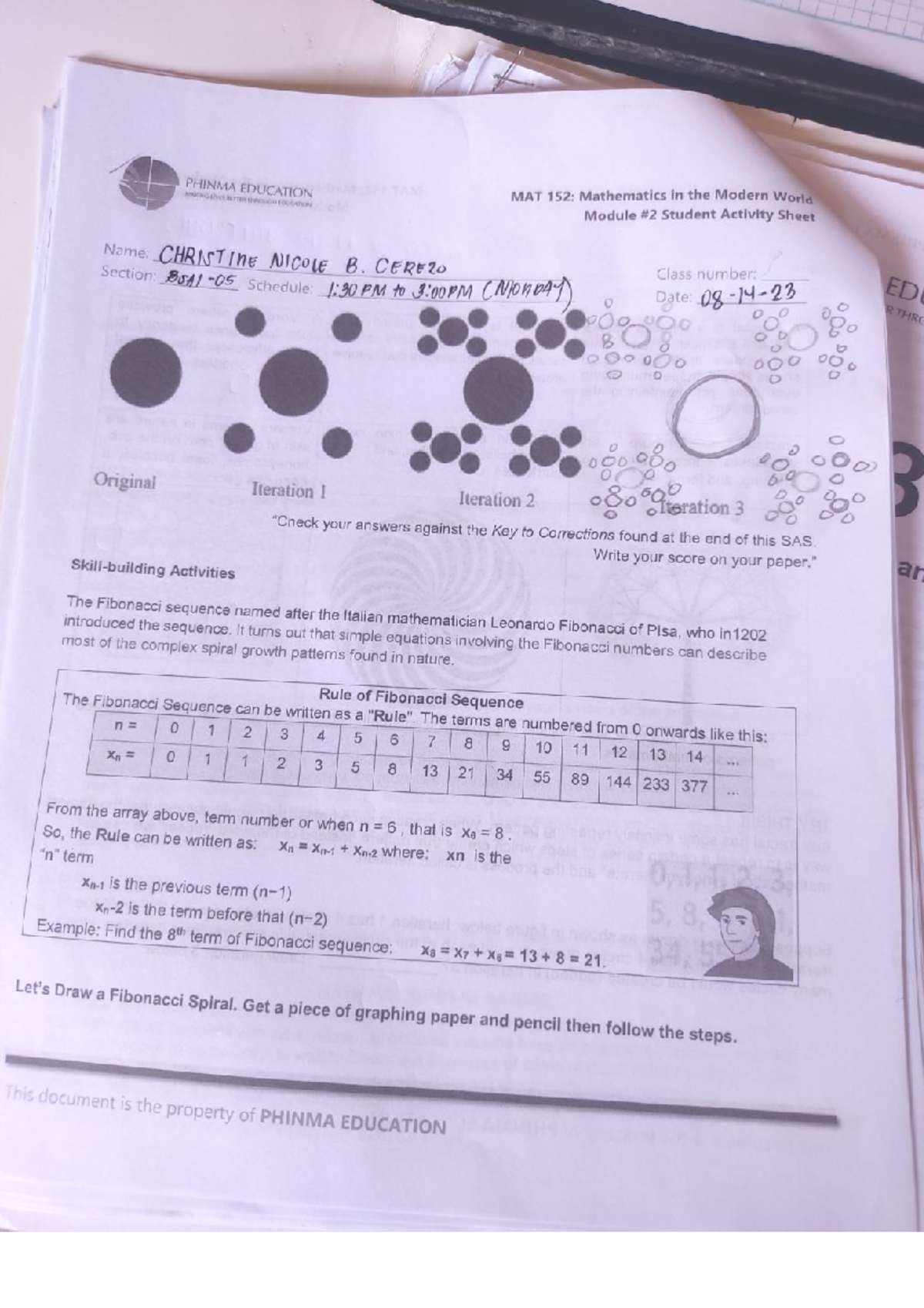 MAT 152 - Module 2. Cerezo, Christine Nicole B. - UP-FA2-BSA1-05 ...