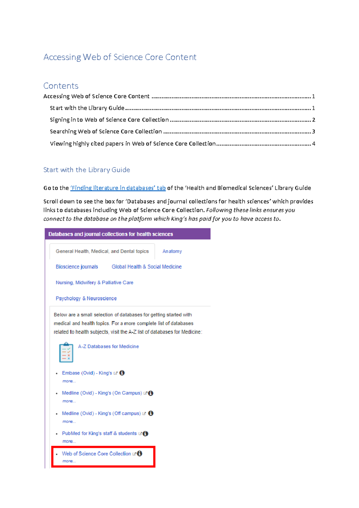 Accessing Web of Science Core Content - Accessing Web of Science Core ...