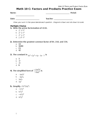 Practice Test Math Grade 10 Trigonometry - Practice Test Grade 10 ...