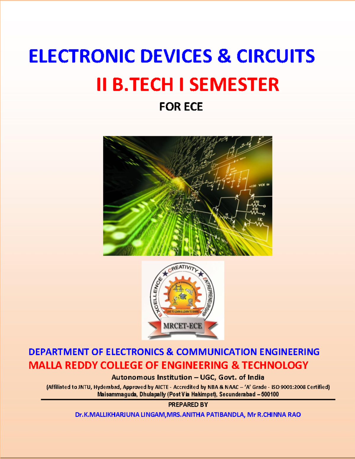 2-1 R18 - Electronic Devices & Circuits - ELECTRONIC DEVICES & CIRCUITS ...