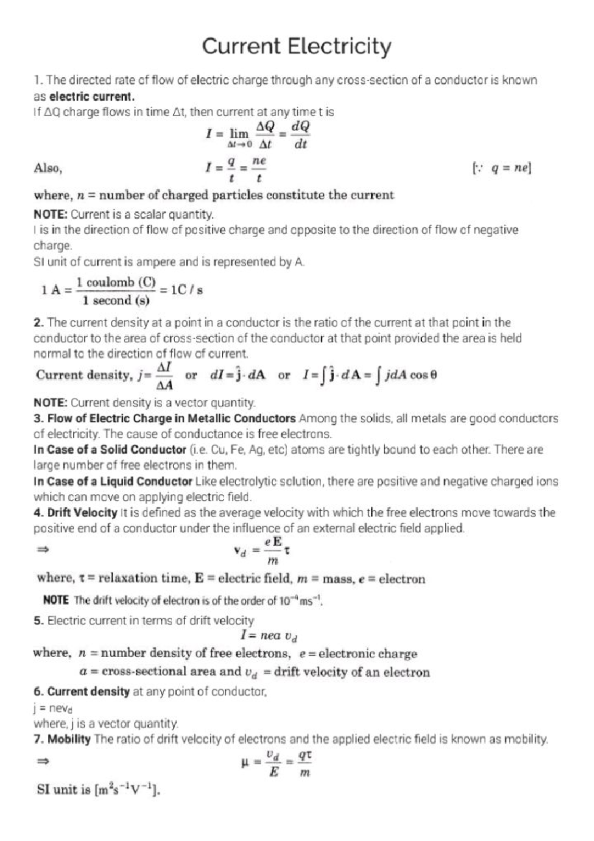 Current electricity study material - Plus two science - Studocu