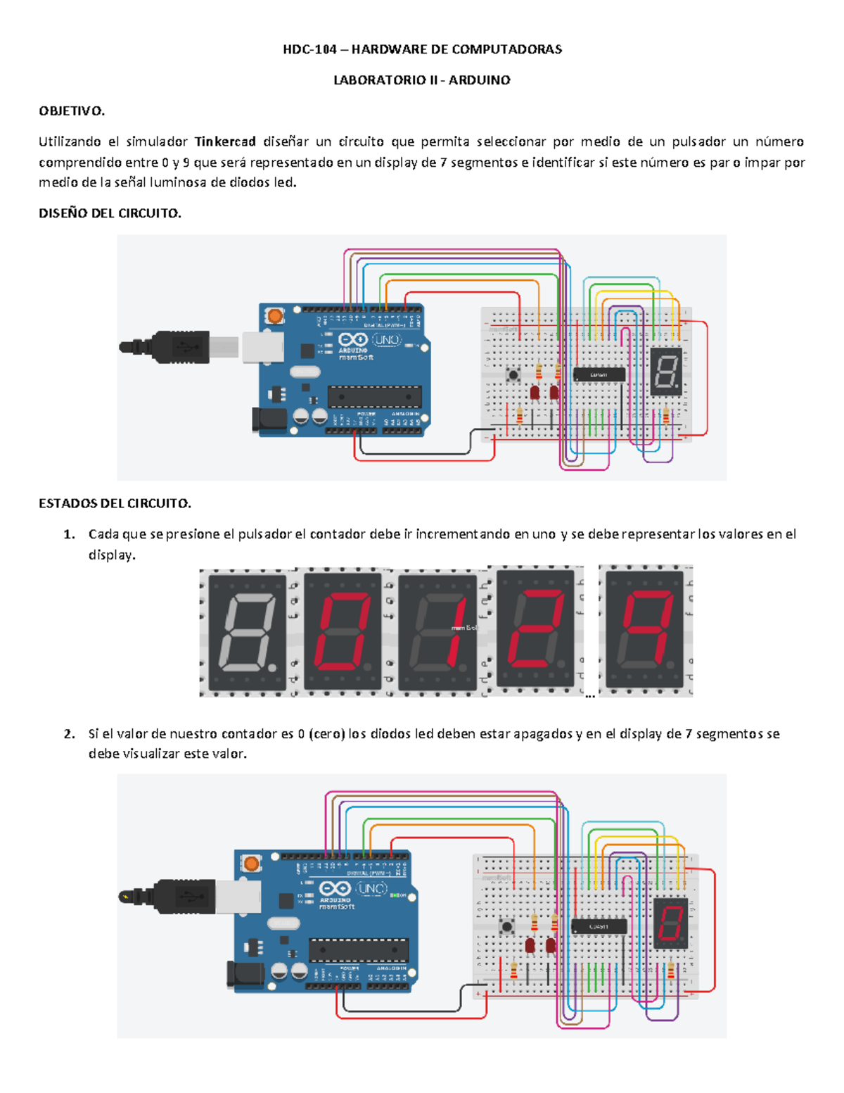 Laboratorio-II- Arduino - HDC- 104 – HARDWARE DE COMPUTADORAS ...