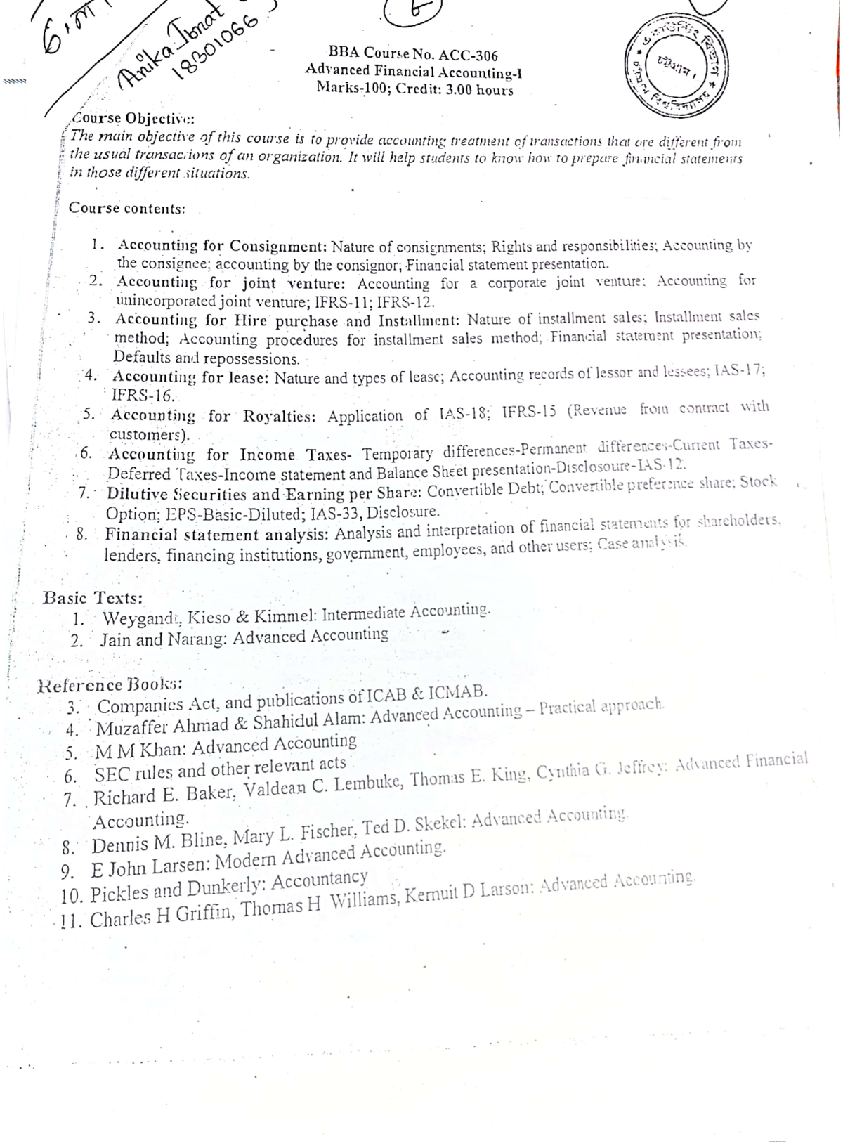 6th Syllabus - Introduction to Business - Studocu