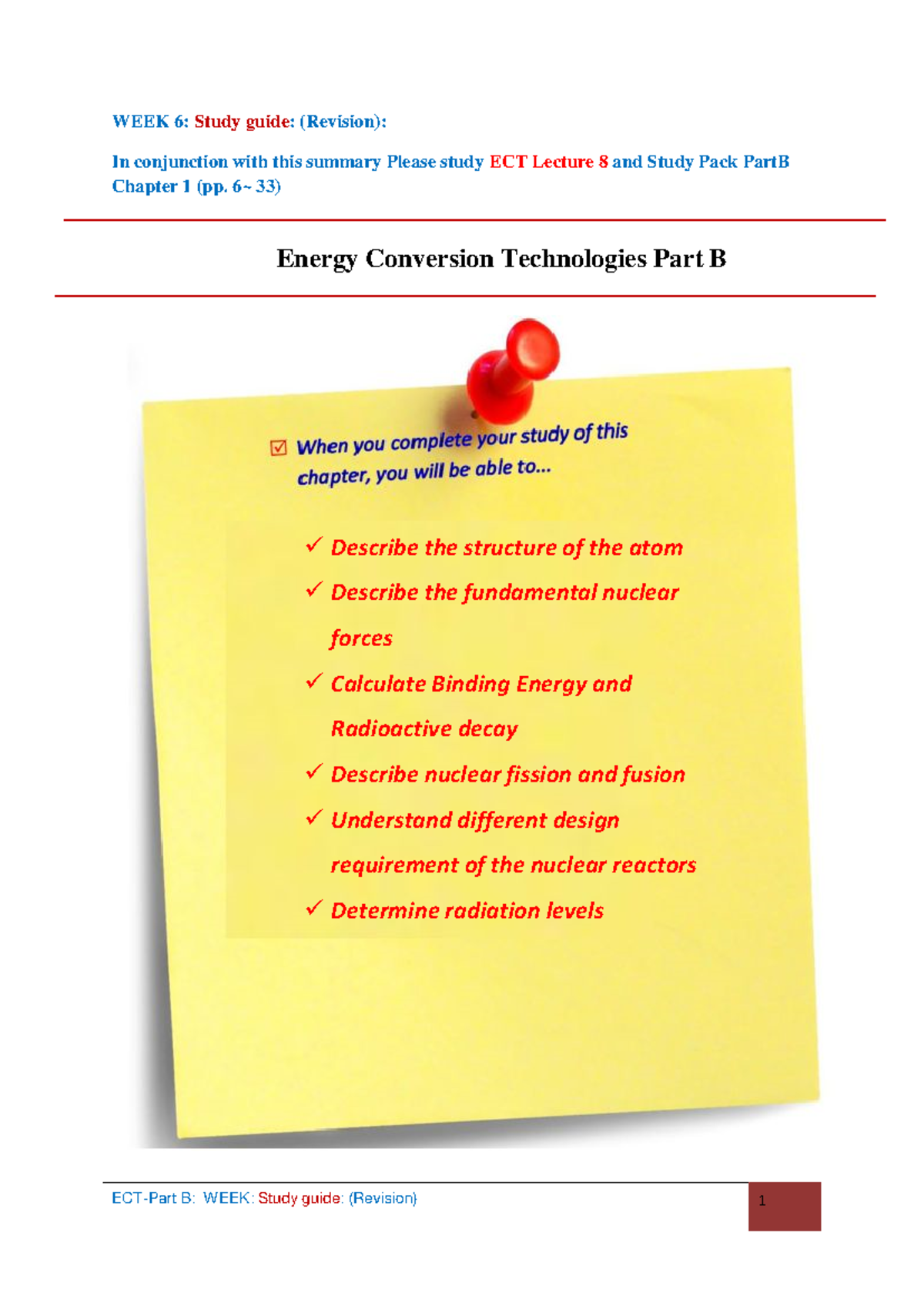 ECT -Part B -Week6 (Study Guide) - ECT-Part B: WEEK: Study guide ...