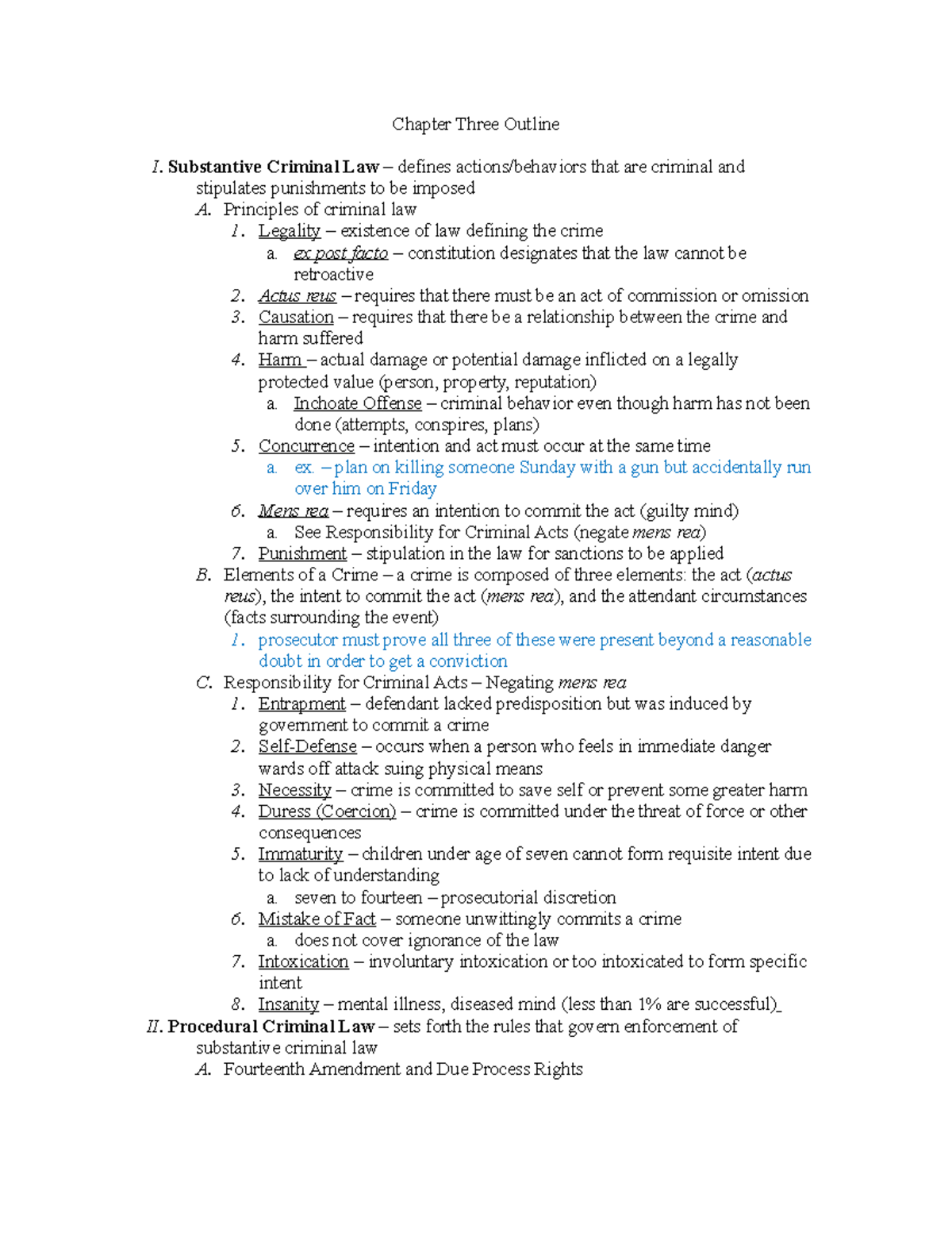 Chapter 3 Outline - These are notes from the class that came directly ...