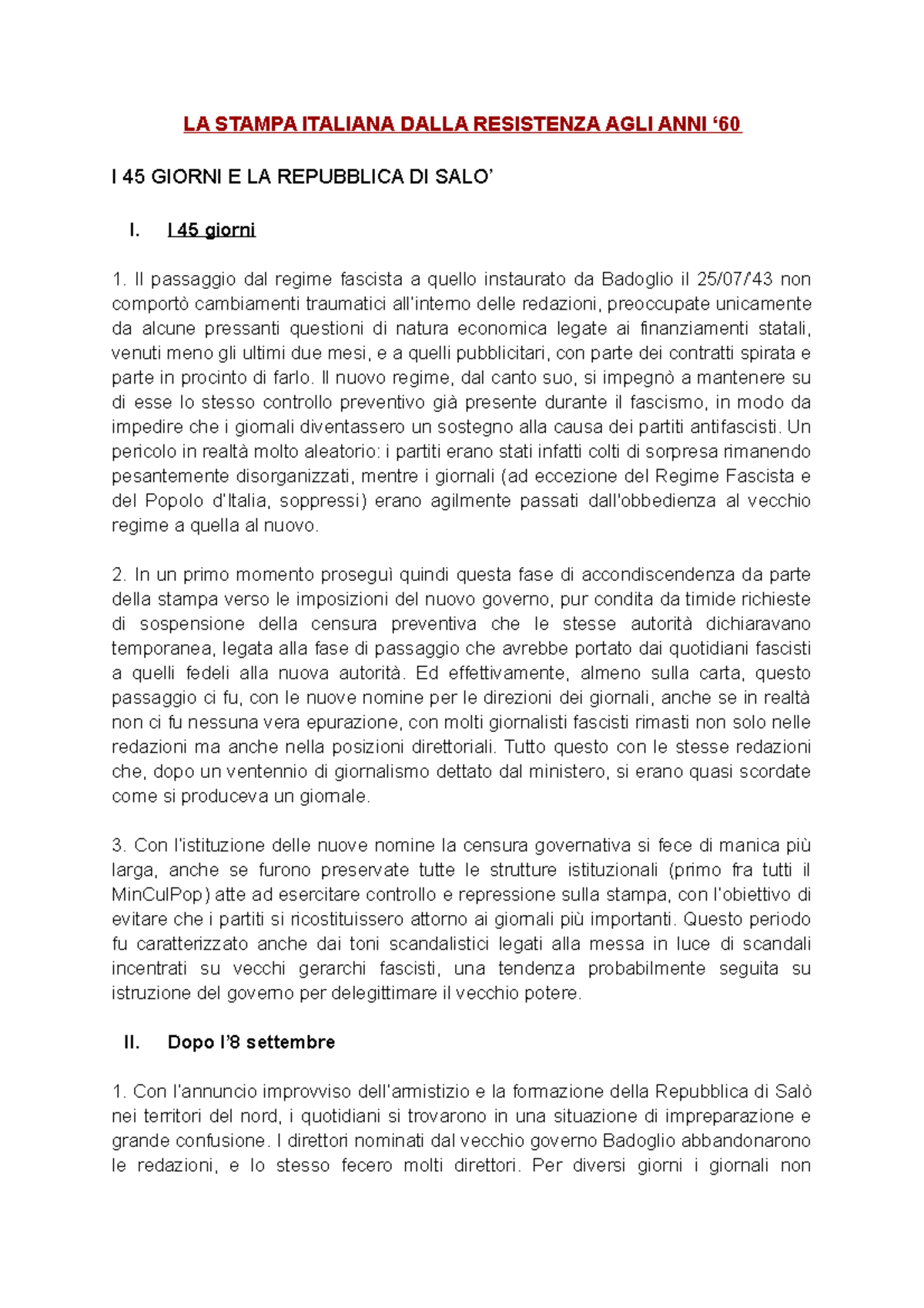 La stampa italiana dalla resistenza agli anni '60 - De Luna, Torcellan ...