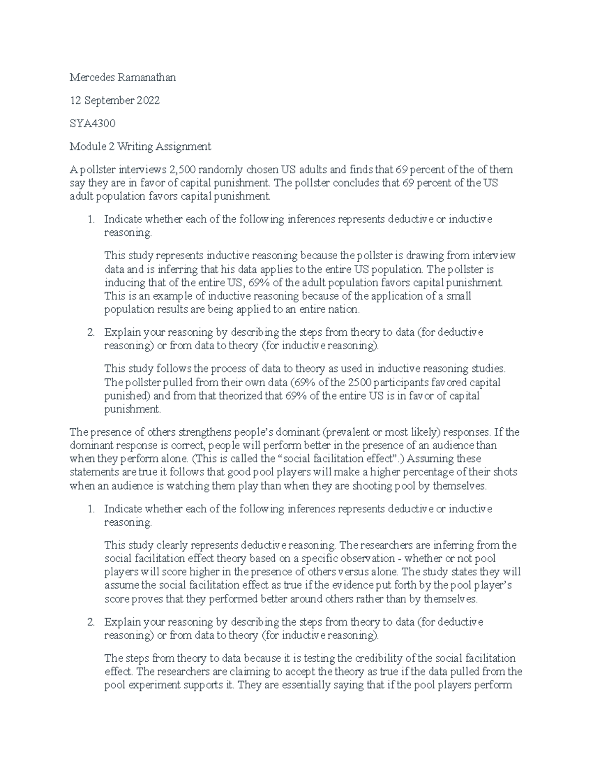 Mod 2 WA - paper 2 - Mercedes Ramanathan 12 September 2022 SYA Module 2 ...