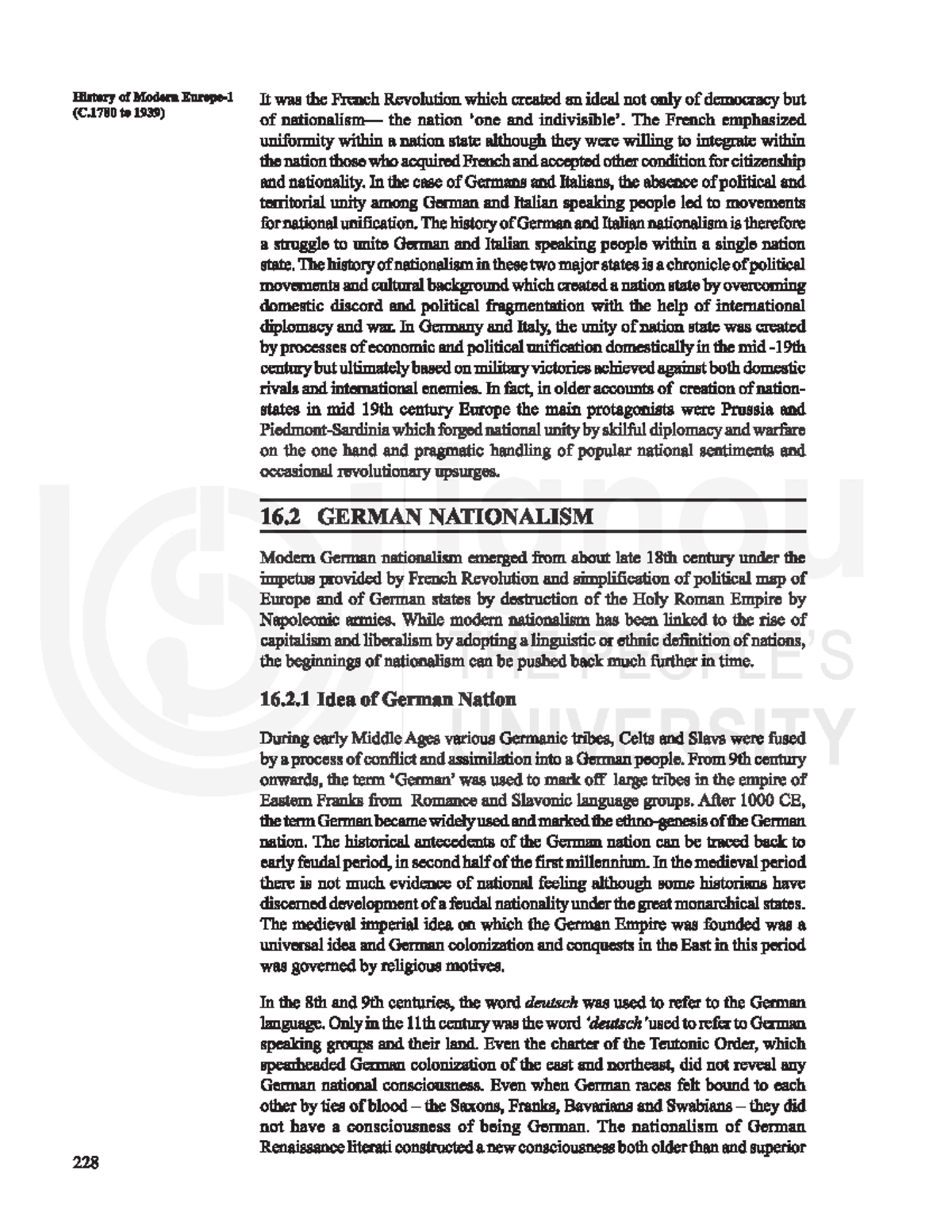 Unit-16 - Analyse the document and give me a note on German nationalism ...