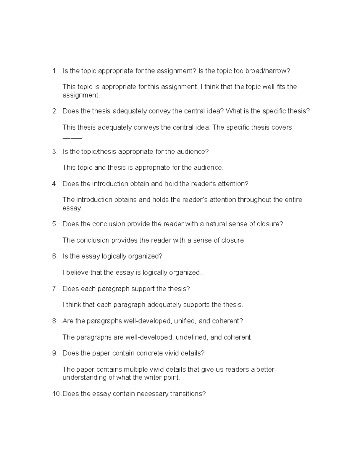 Essay 3 - Lida Z - Is the topic appropriate for the assignment? Is the ...