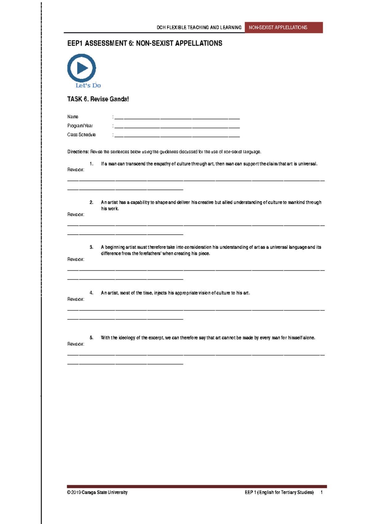 EEP1 Assessment 6 it will give ideas how to answer. - Agricultural ...