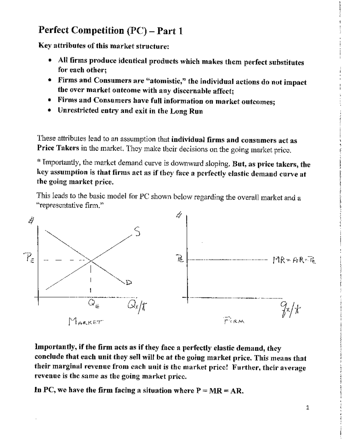 Perfect Competition-Part 1 - Economics - Studocu