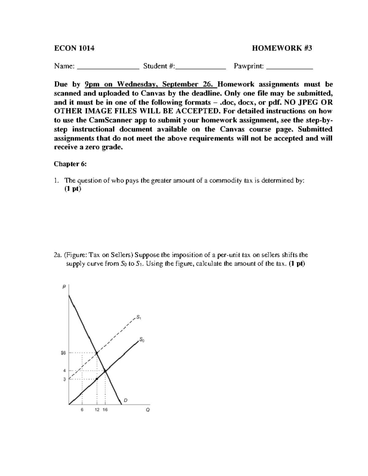 Homework 3 - ECON 1014 HOMEWORK Name: ________________ Student ...