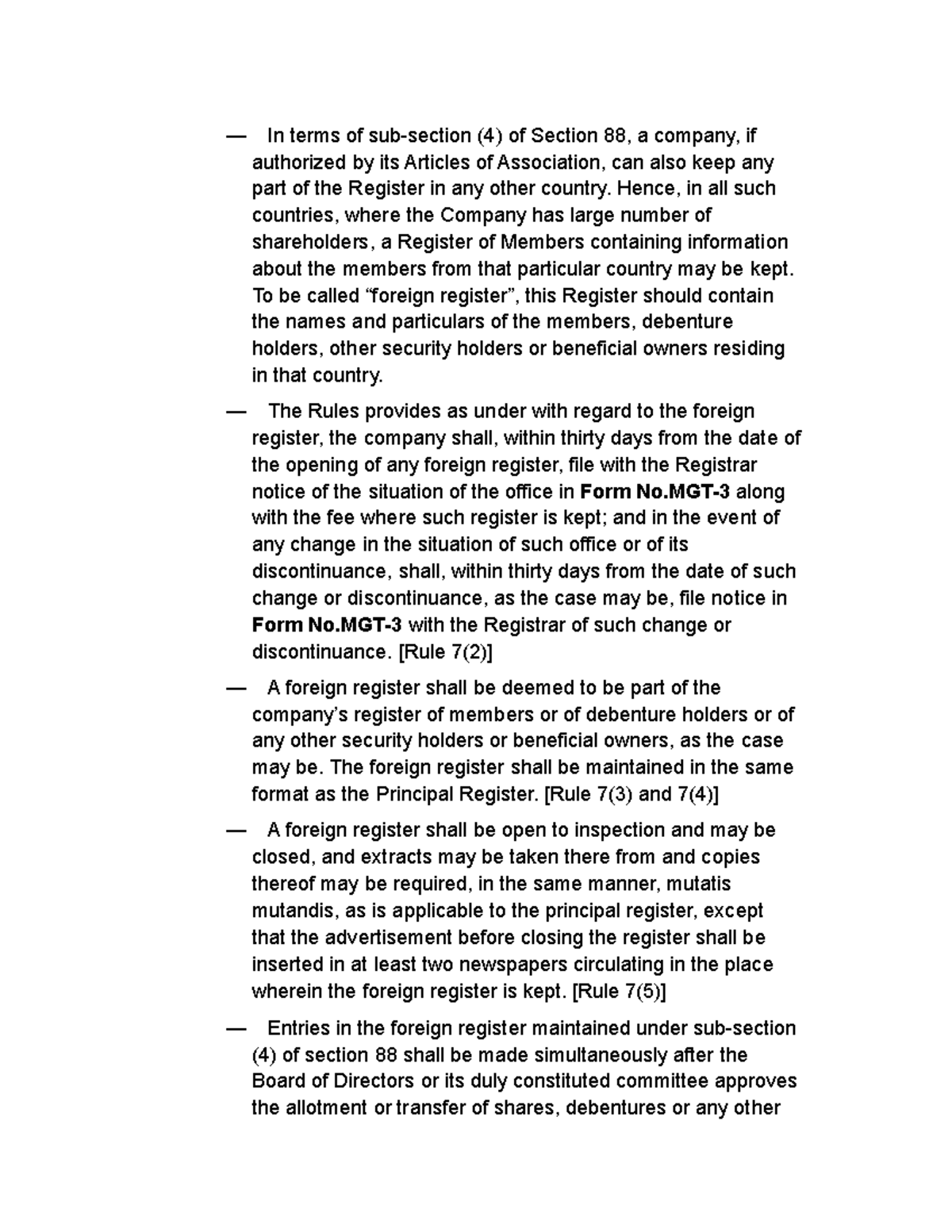 Registers, Forms and Returns Part 2 - — In terms of sub-section (4) of ...