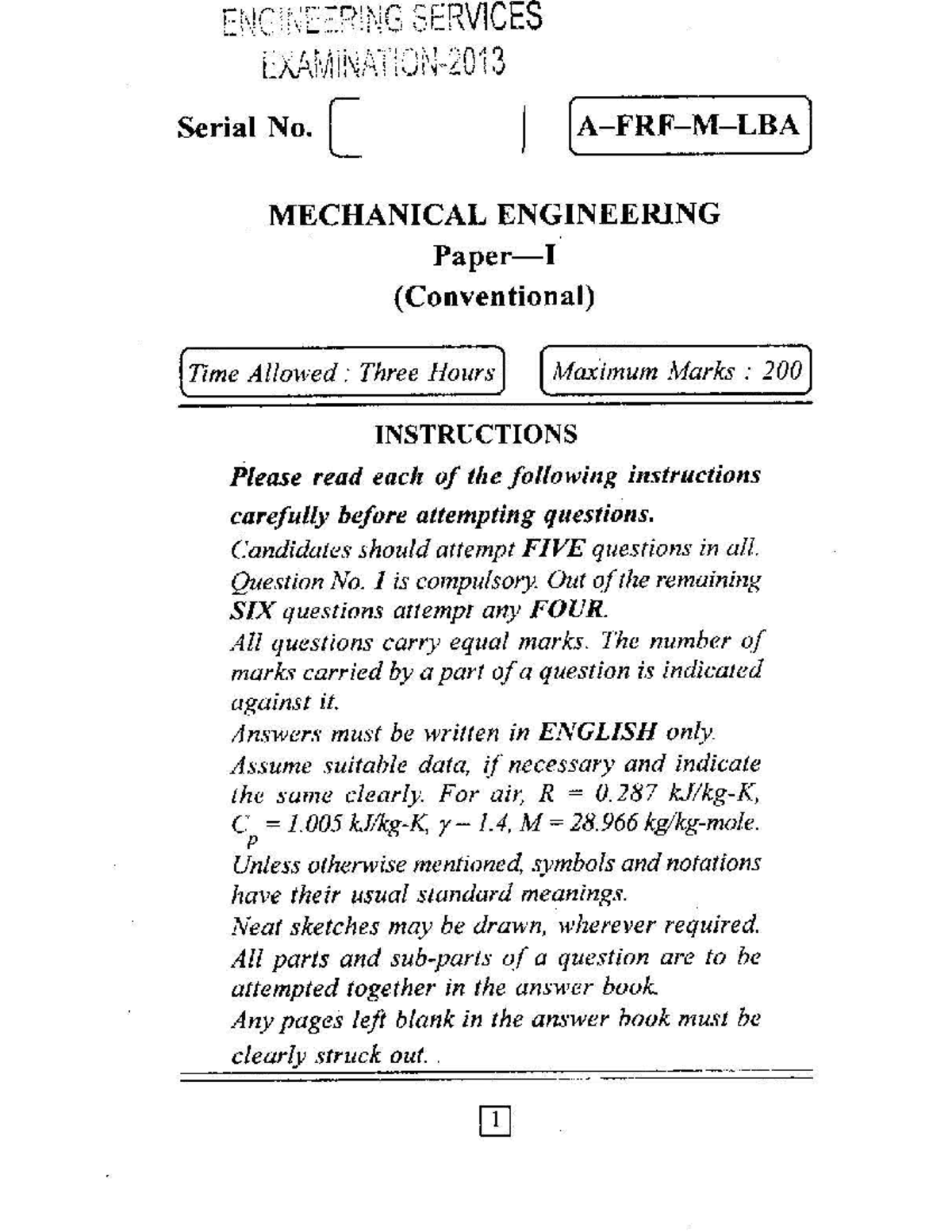 CONV MECH ENGG Paper 1 - Problem - Mechanical Engineering - Studocu CONV MECH ENGG Paper 1 - Problem - Mechanical Engineering - Studocu