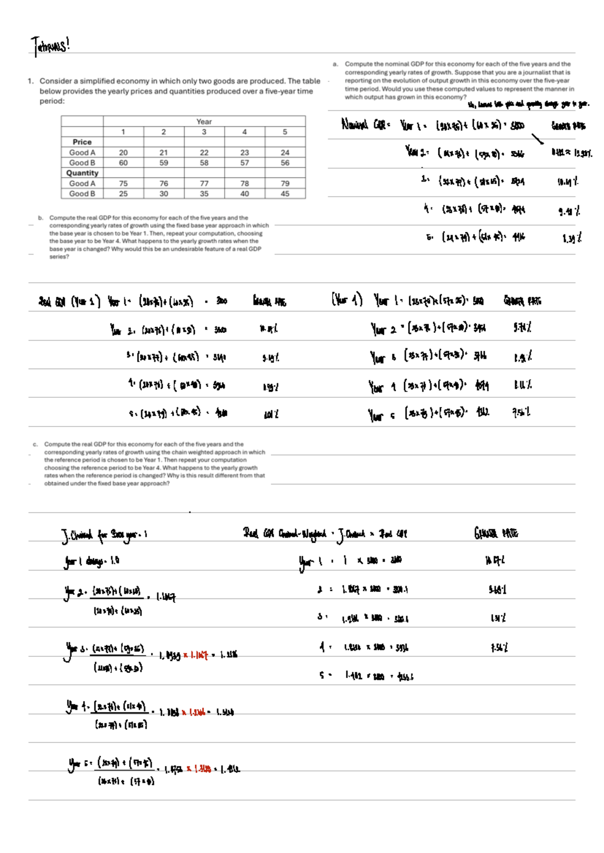 compilation of macro tutorials - TUTORIALS! a. Compute the nominal GDP ...