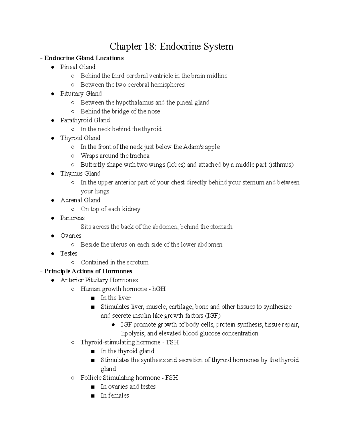 Endocrine System - Anatomy and Physiology II - Chapter 18: Endocrine ...