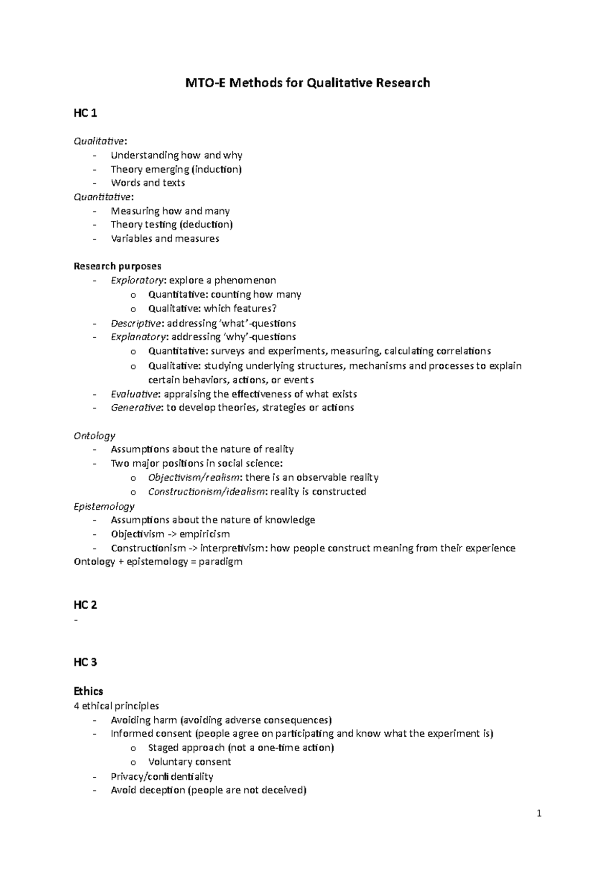 Mto-E aantekeningen - Colleges 1-3-5-7 2022-23 - MTO-E Methods for ...