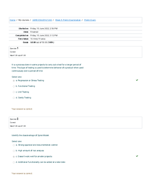 Midterm Quiz 1 Attempt review - Home/My courses/ UGRD-CS6209-2126S/ Week 7: Software Development ...