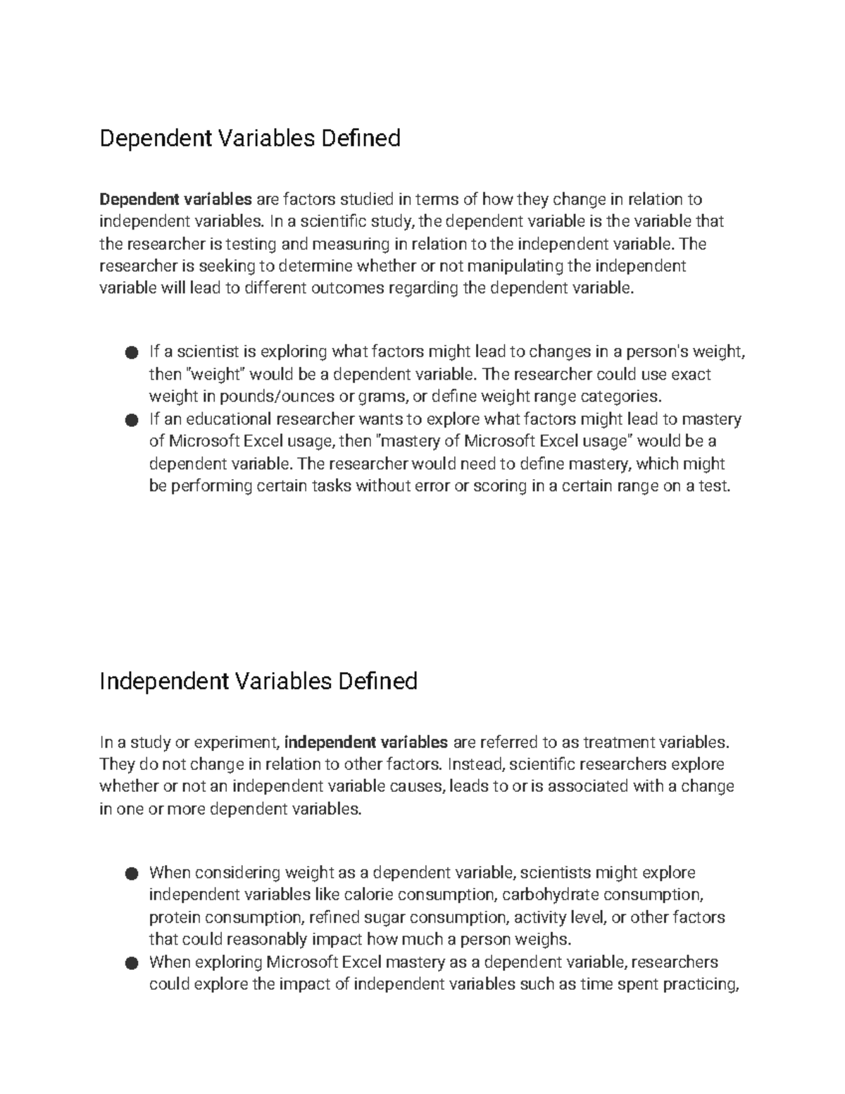 Independent and dependent variables - Dependent Variables Defined ...