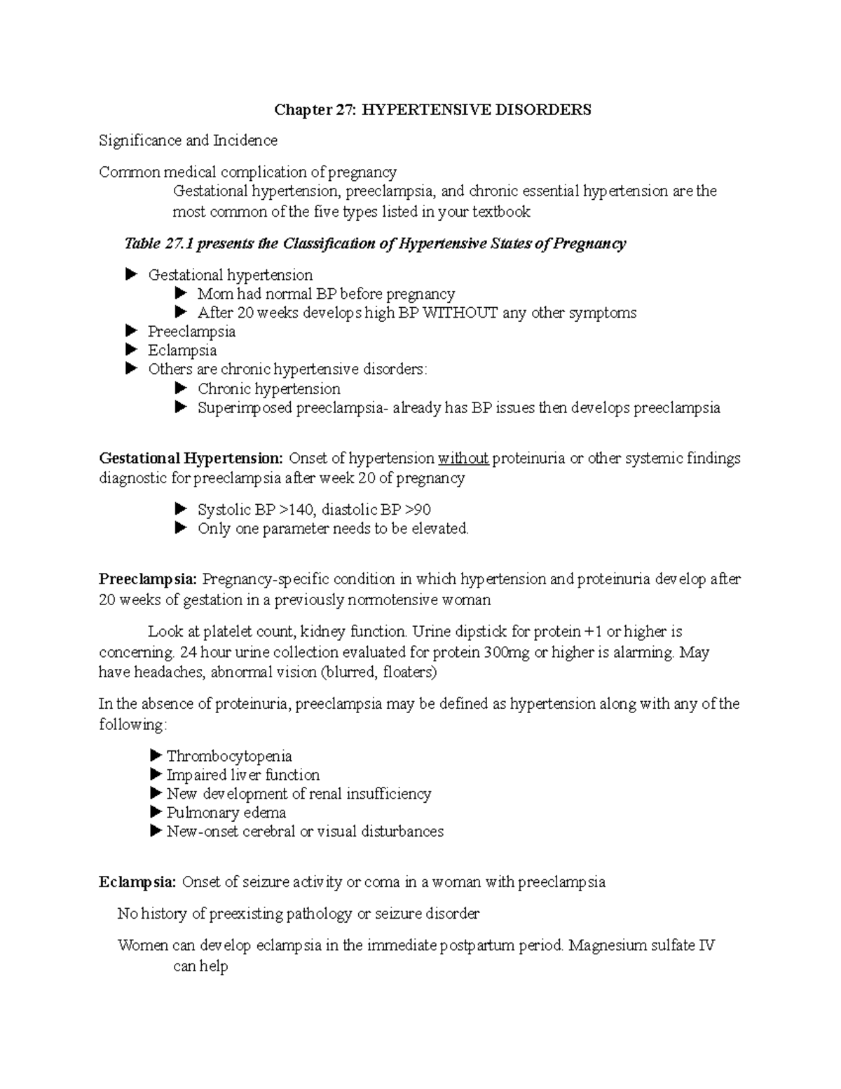 Note guide Chapter 27 hypertension spring 2020 - Chapter 27 ...