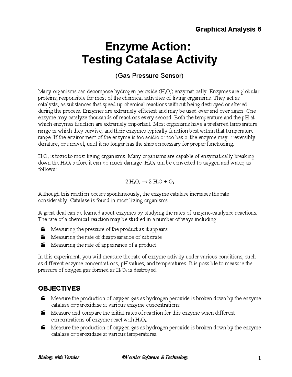 BWV 06 Enzyme Action (Pressure) - Graphical Analysis 6 Enzyme Action ...
