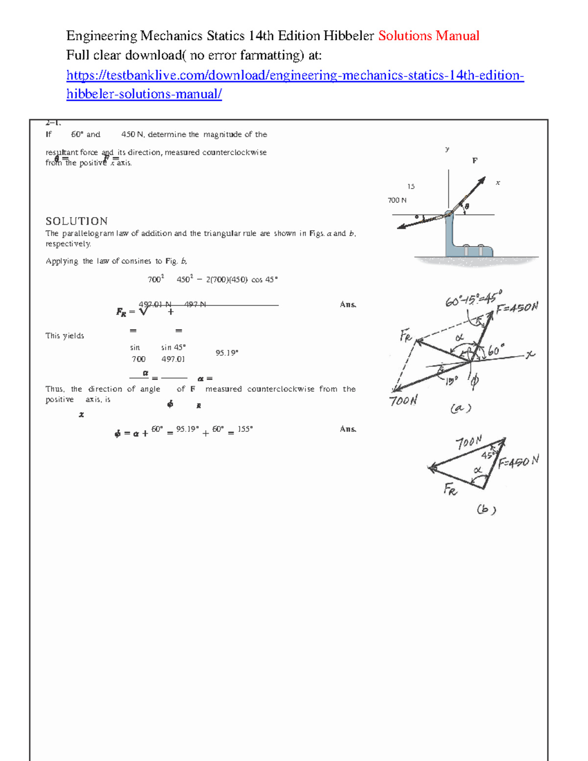 Exam 27 December 2018, questions and answers - Engineering Mechanics ...