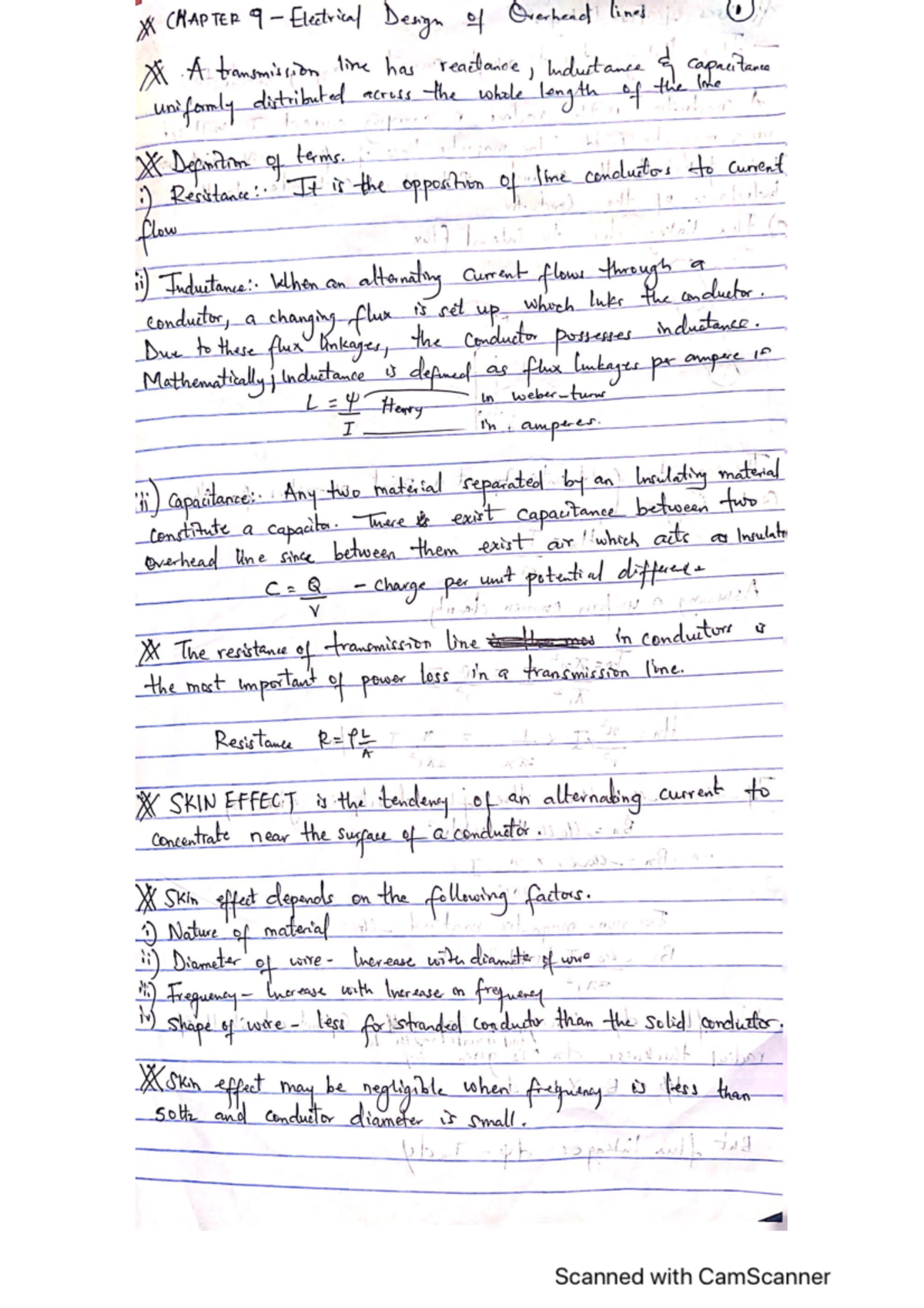 Chapter 9 ELE 473 - Note on Electrical Design of overhead lines - CHAPTER 9 Electrical Design of ...