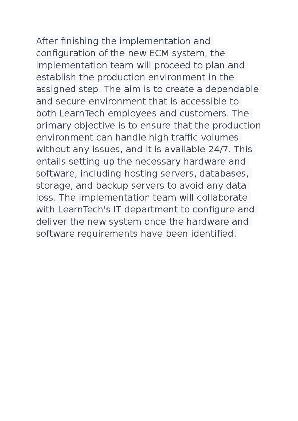 1 - cms document - After finishing the implementation and configuration ...