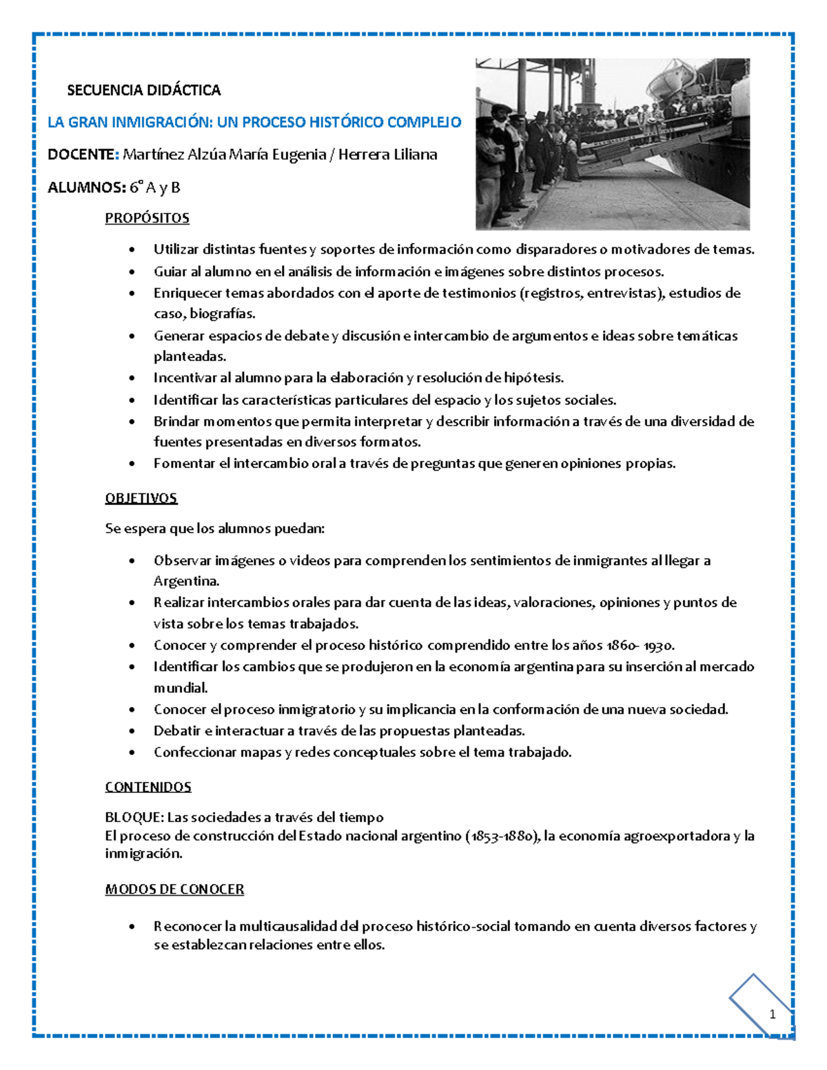 SD LA GRAN Inmigración 6TO 2023 Primera Parte - SECUENCIA DIDÁCTICA LA ...
