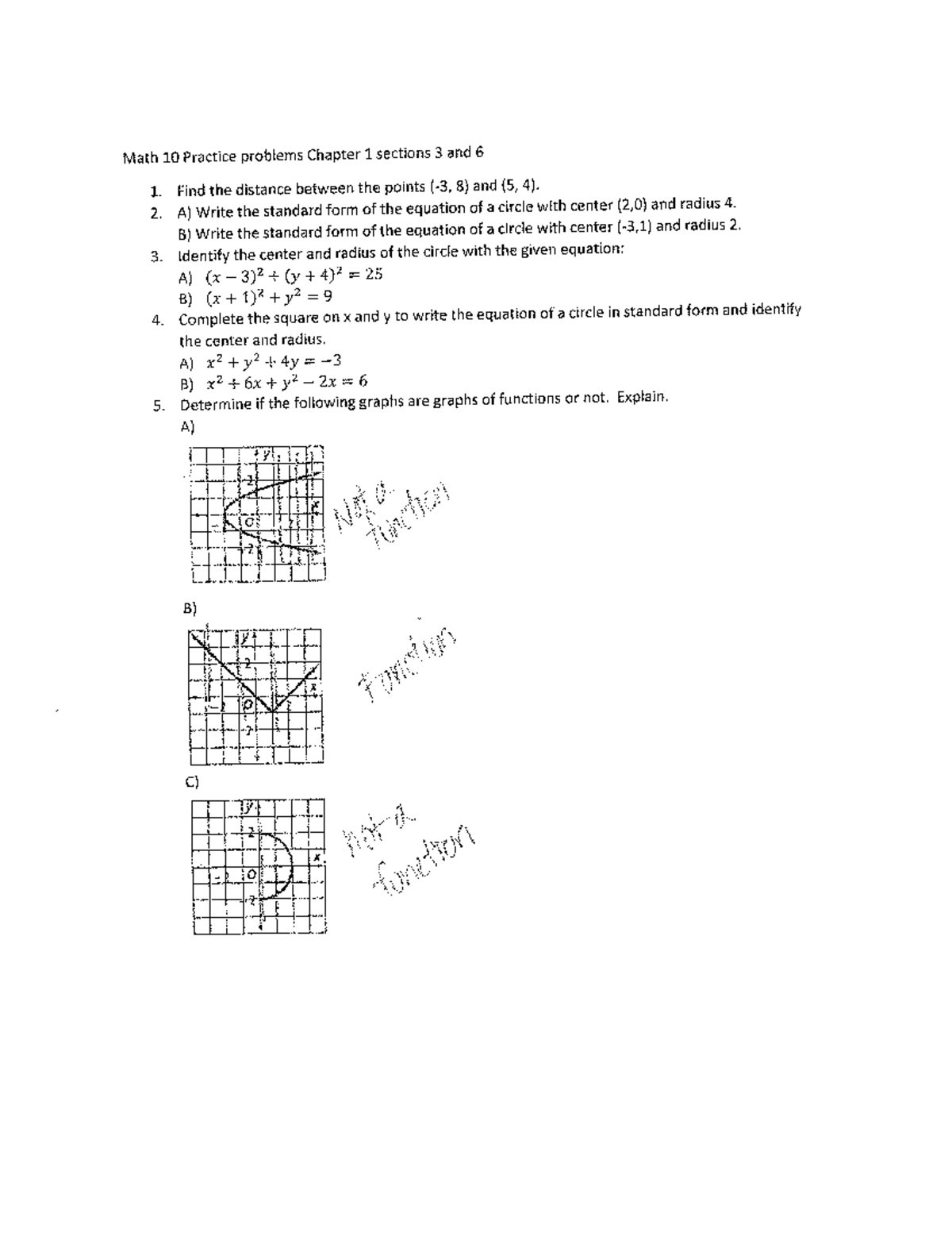 Practice problems Chapter 1 sections 3 and 6 Solutions - MATH 010 - Studocu